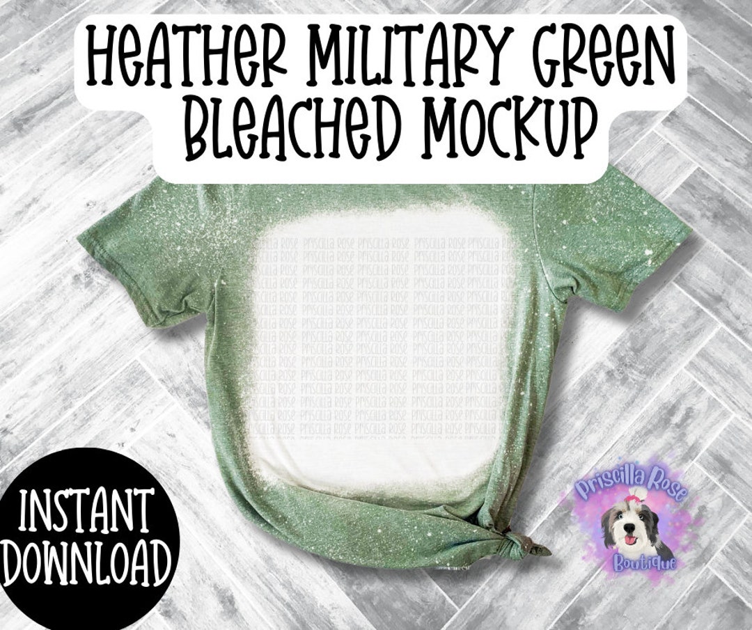 Heather Military Green Mockup Digital Download -gildan G640/G6400 ...