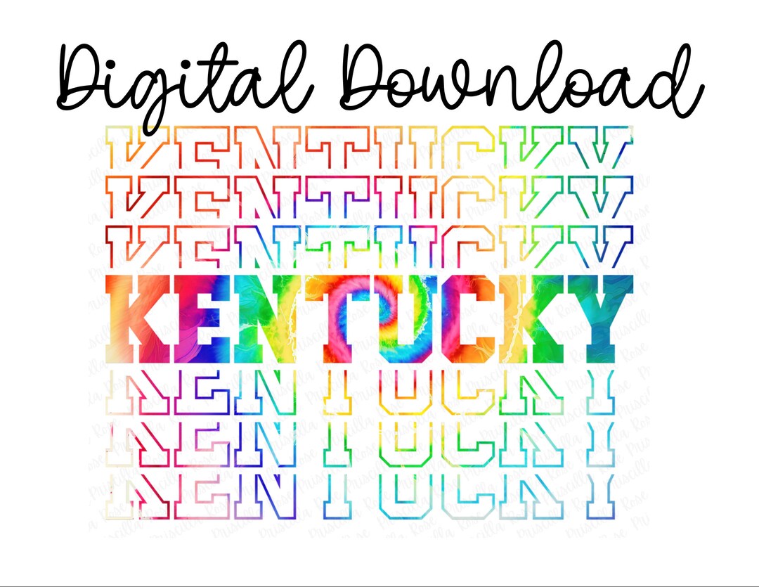 Tie Dye Kentucky PNG Digital Download - Etsy
