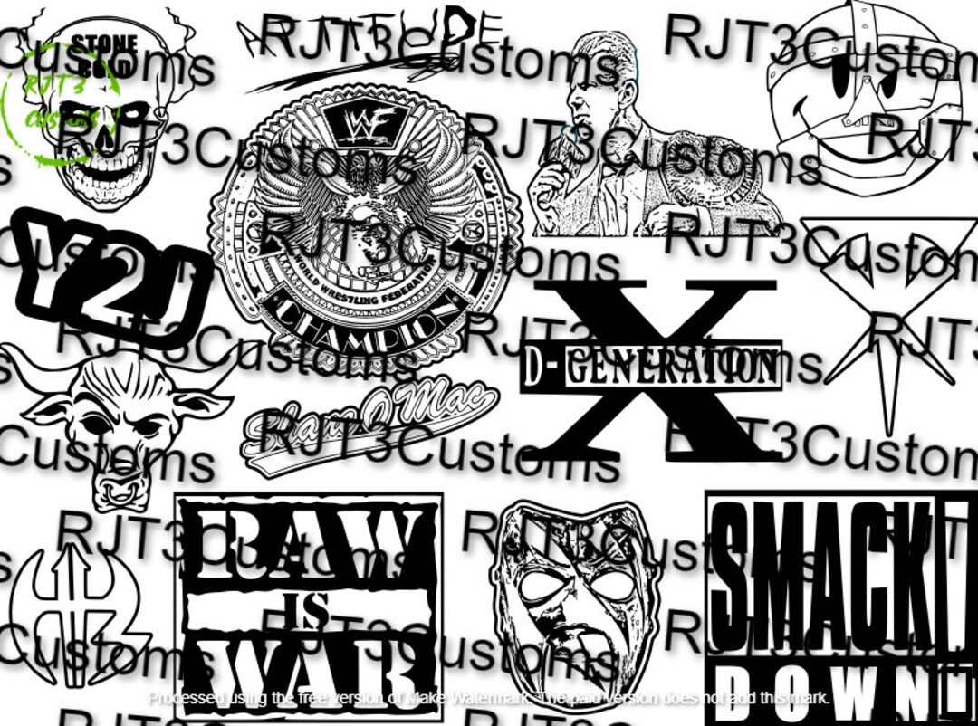 14 WRESTLING ATTITUDE Era SVG Files Bundle Template, Digital Download ...