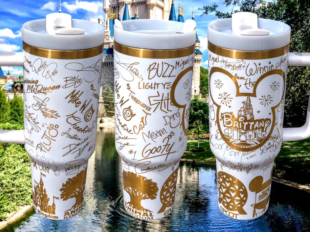 Personalized Autographs Tumbler: Laser Engraved 40oz Travel Cup - Etsy