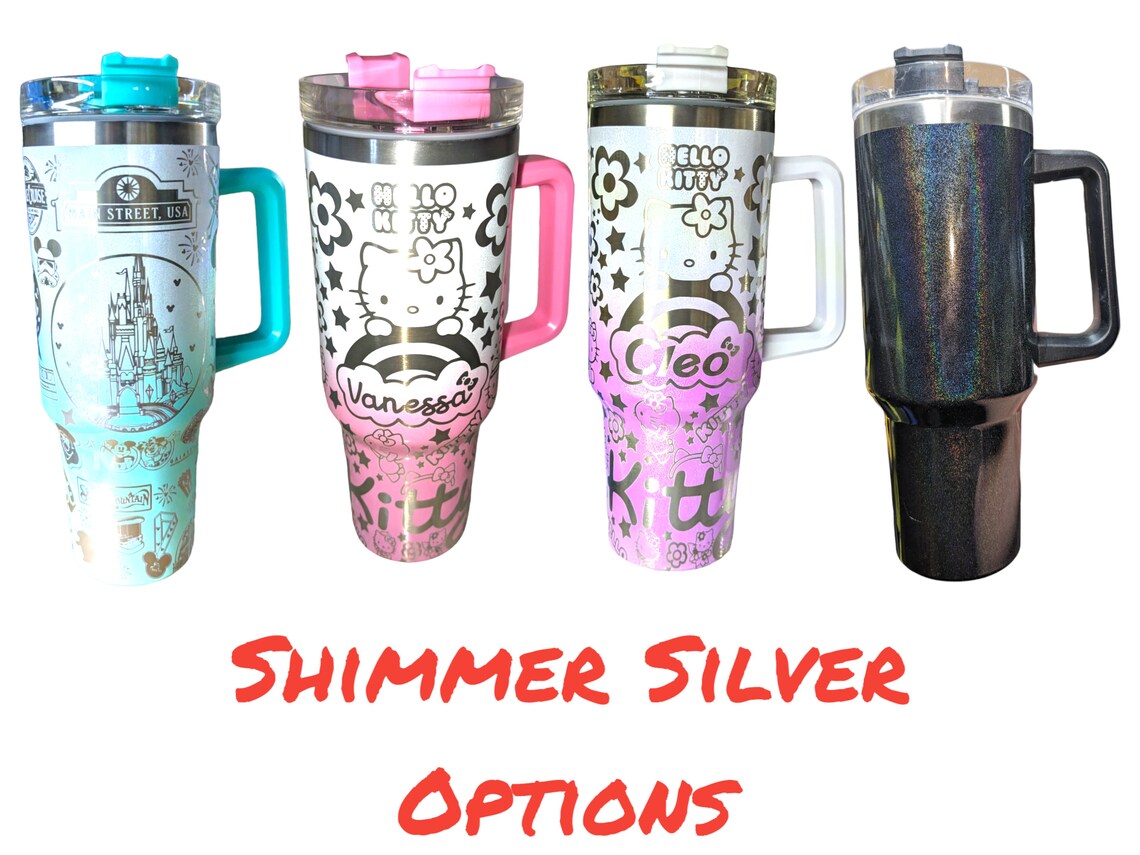 WALLEN Tumbler Cup Permanent Laser Engraved Large 40oz With Handle Lid ...