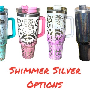 WALLEN Tumbler Cup Permanent Laser Engraved Large 40oz With Handle Lid ...