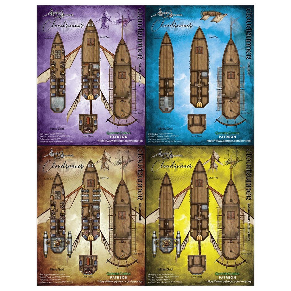 Digital Airship Map the Cloudrunner - Etsy