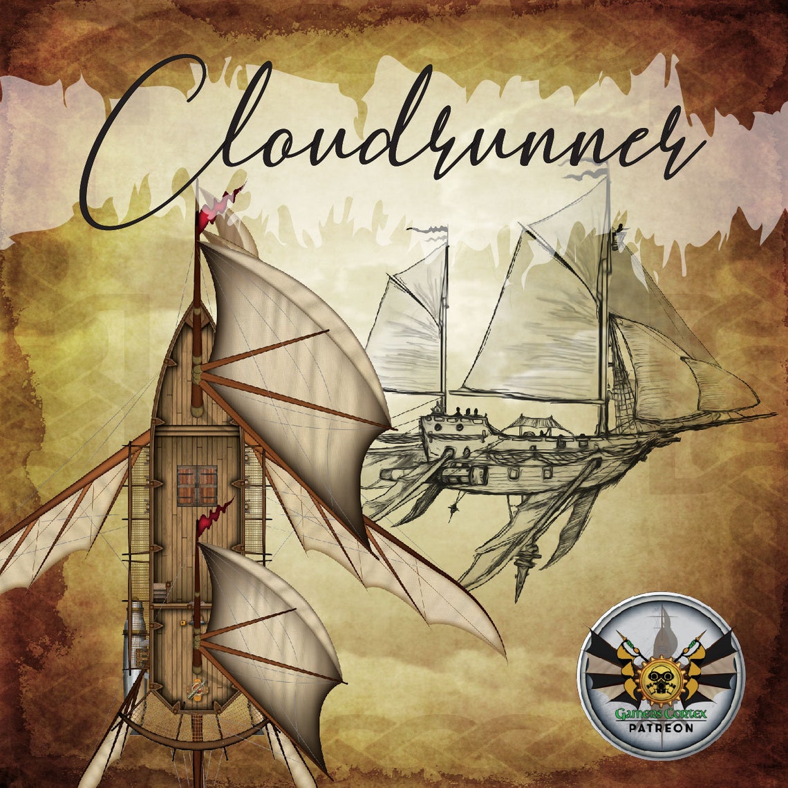Digital Airship Map the Cloudrunner - Etsy