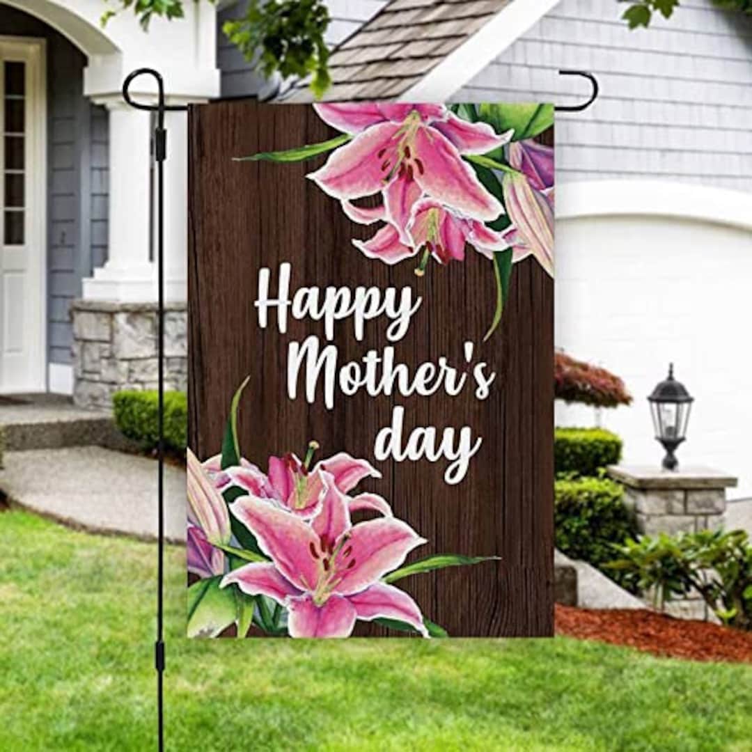 The Stargazer Lily Wooden Theme Happy Mother's Day Floral - Etsy