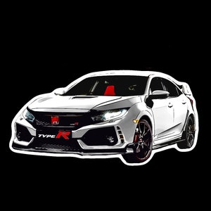Honda Civic Type R Sticker Waterproof, Durable, Custom - Etsy