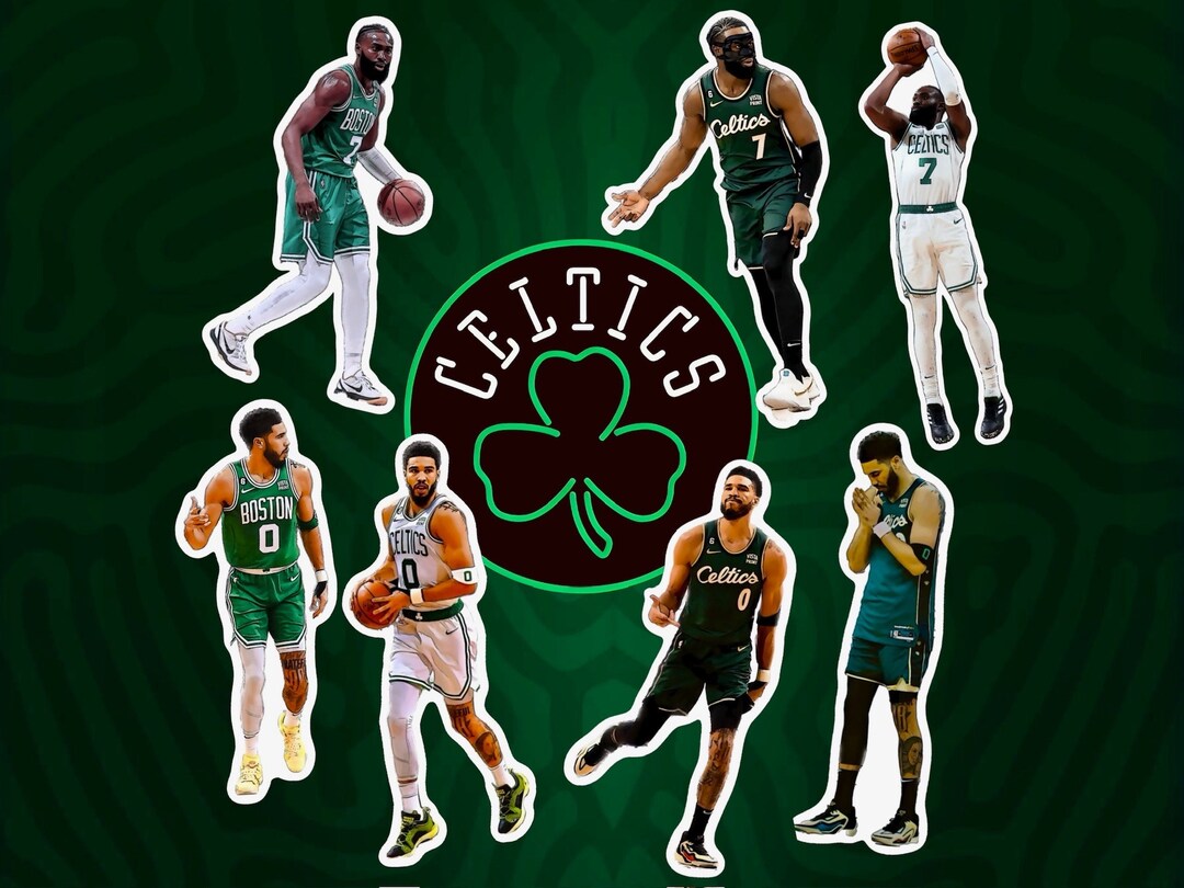 Boston Celtics Sticker Pack, Jayson Tatum, Jaylen Brown, Waterproof ...
