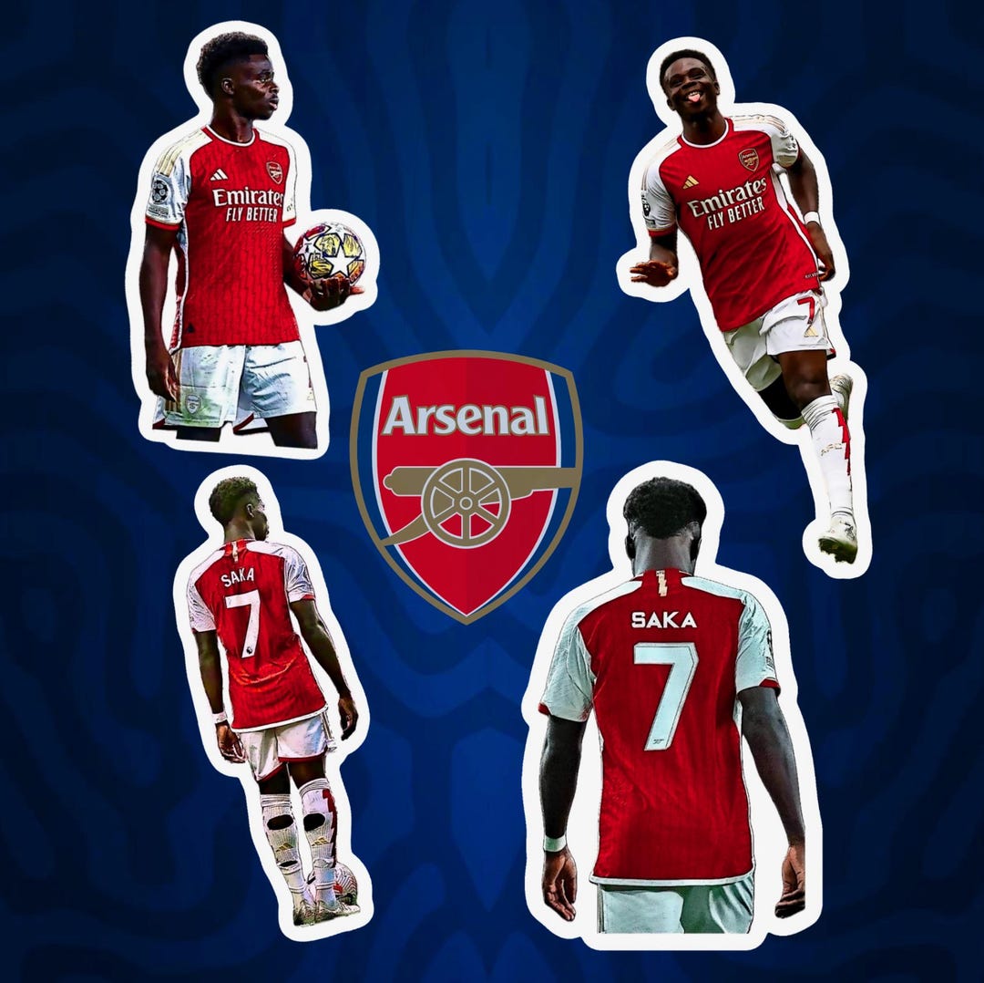 Bukayo Saka Sticker Pack Waterproof, England, Durable, Soccer, Bottles ...