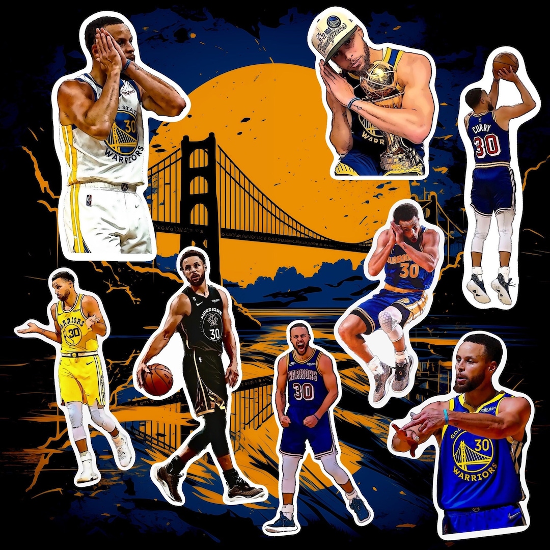 Stephen Curry Sticker Pack, Shooting, Night Night, Sticker Waterproof ...