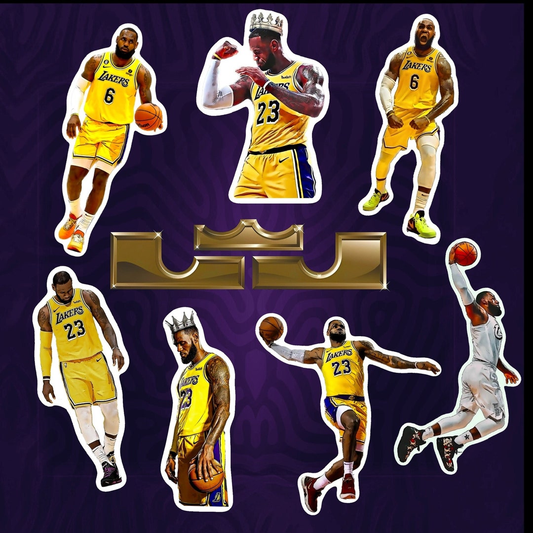 Lebron James Sticker Pack Waterproof, Durable, Custom, Dunking, Los ...
