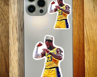 Lebron James, King Lakers Sticker, Crown Laptop Stickers, Water Bottle ...