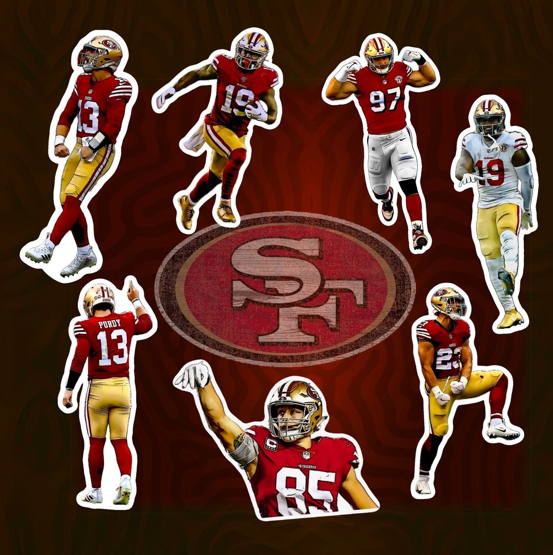 49ers Sticker Pack Brock Purdy, Nick Bosa, Deebo Samuel, Christian ...