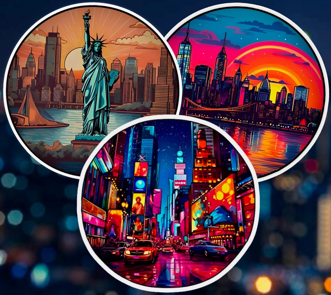 New York City Sticker Pack Waterproof, Aesthetic, Durable, Custom ...
