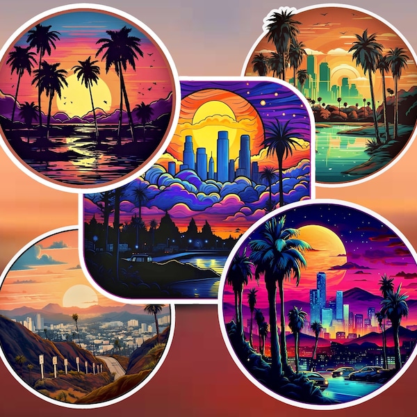Los Angeles Sticker - Etsy