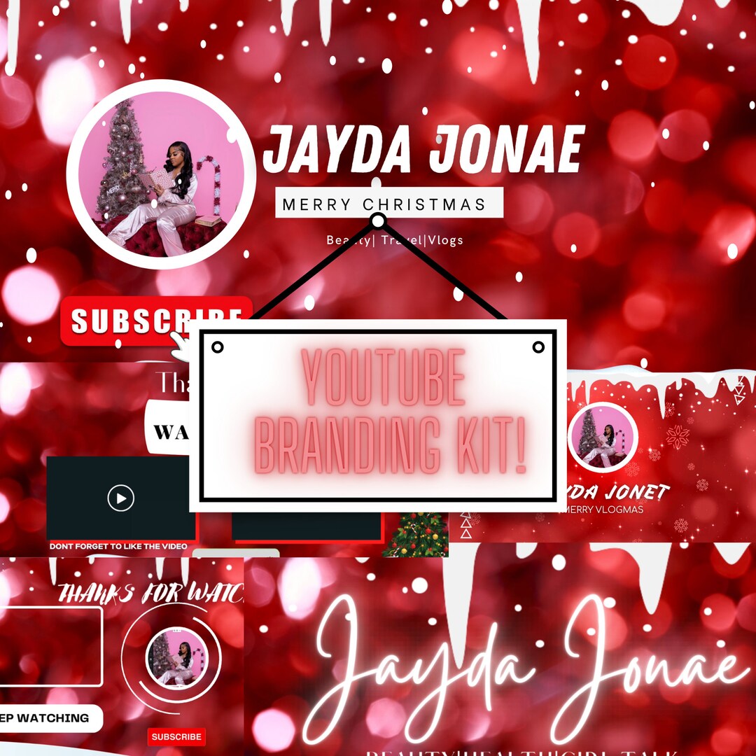 Holiday Edition Youtube Branding Kit| Youtube Intro, Youtube Banner ...