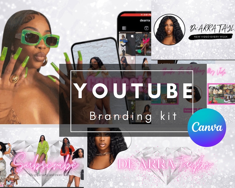 Youtube Channel Branding Kit | Personal Editable Banners | Personal ...