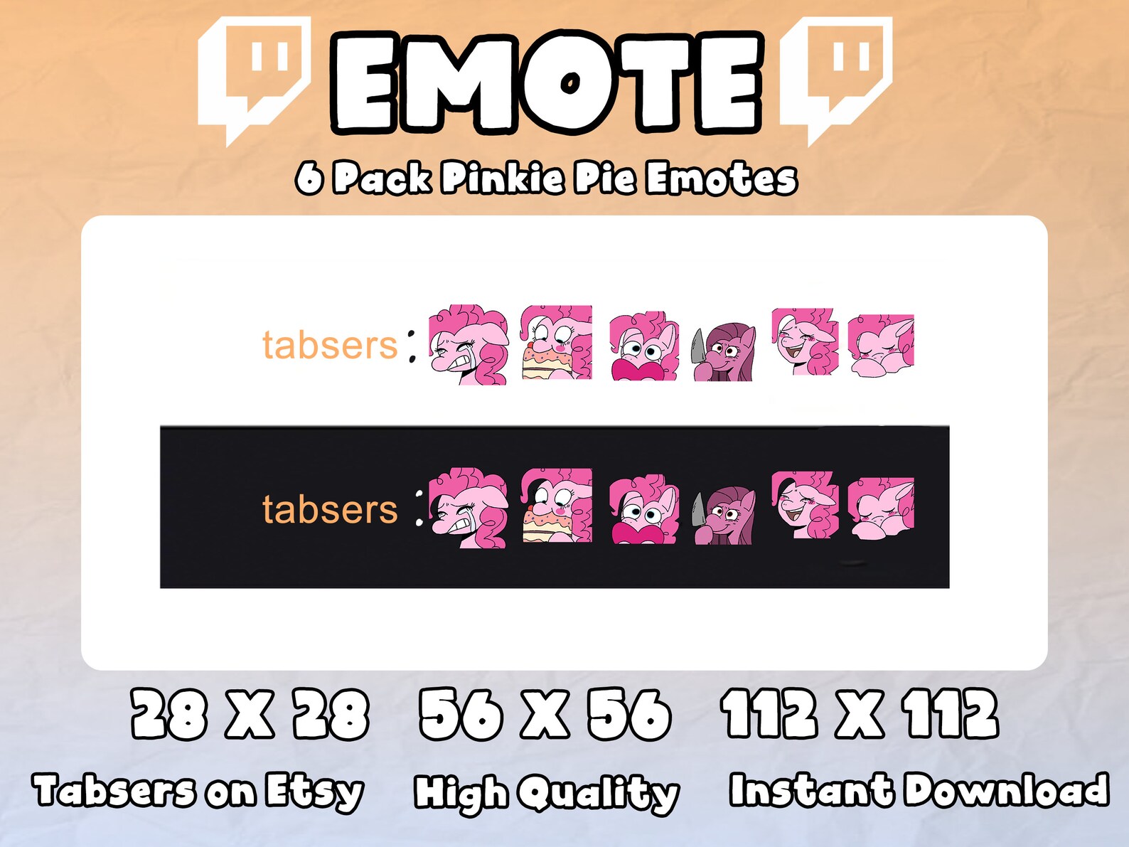 Pinkie Pie Emotes, MLP Twitch Emotes, My Little Pony Discord Emotes ...