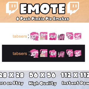 Pinkie Pie Emotes, MLP Twitch Emotes, My Little Pony Discord Emotes ...