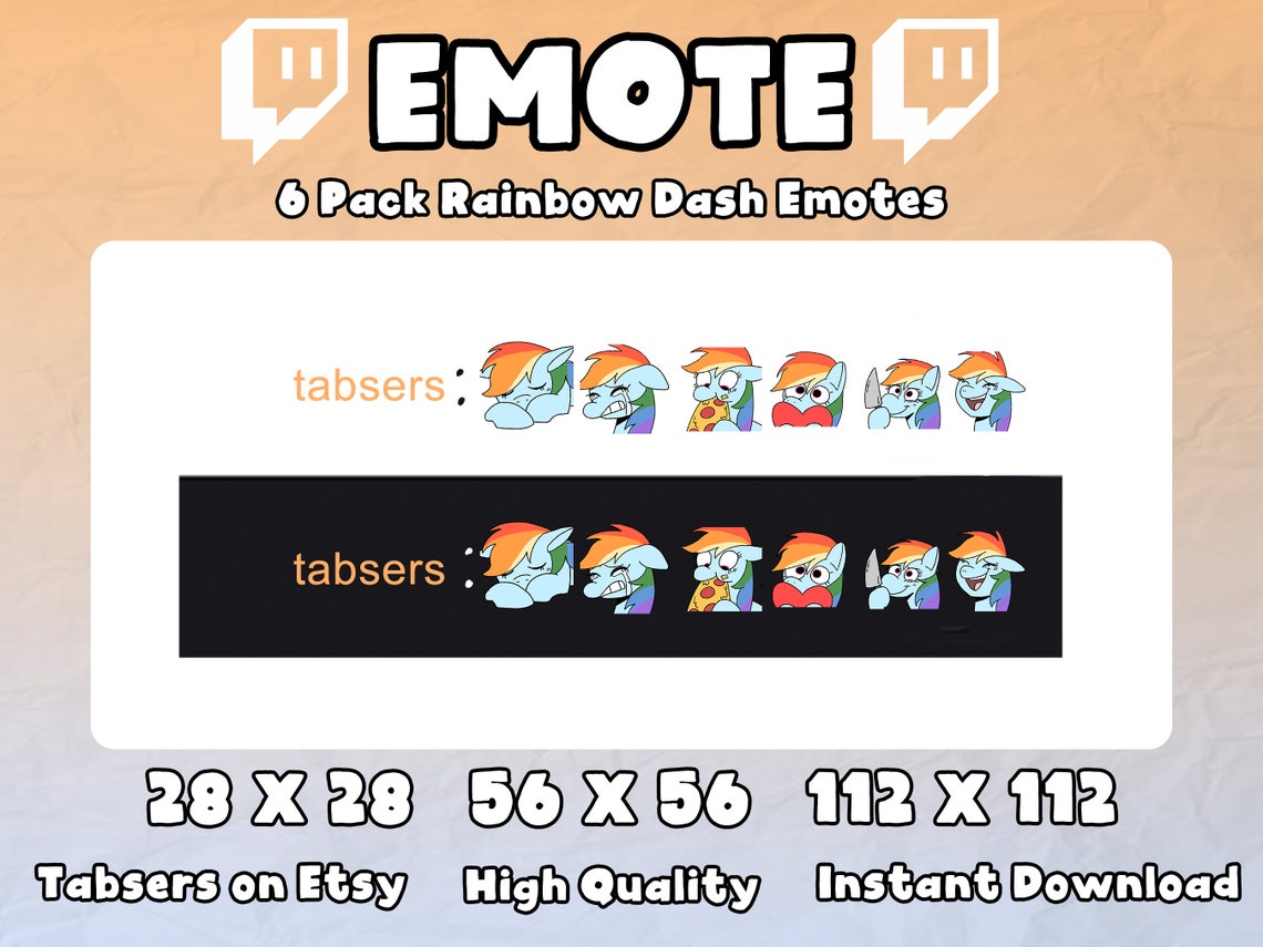 Rainbow Dash Emotes, MLP Twitch Emotes, My Little Pony Discord Emotes ...