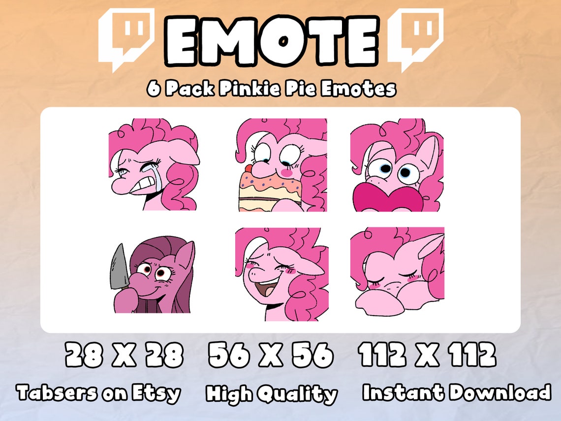 Pinkie Pie Emotes, MLP Twitch Emotes, My Little Pony Discord Emotes ...
