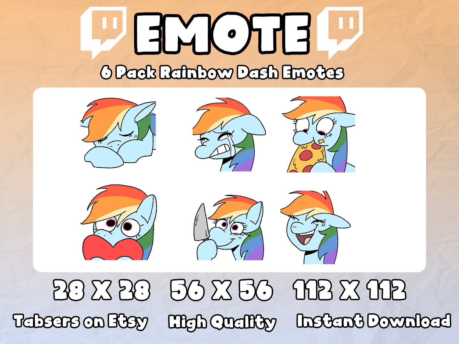 Rainbow Dash Emotes, MLP Twitch Emotes, My Little Pony Discord Emotes ...