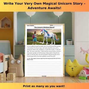 Unicorn Story Starters for Kids | Printable Creative Writing Prompts ...