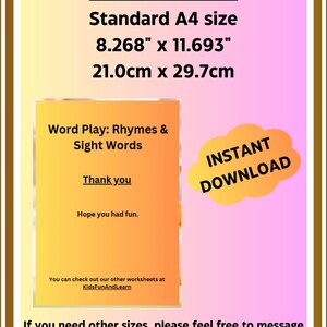 Fun Rhyming & Sight Word Activities for Educational Fun! Preschool ...