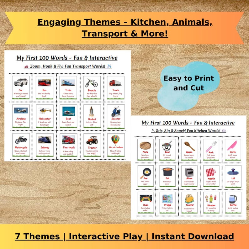 100 First Words Flashcards – Printable ESL Worksheets for Toddlers ...