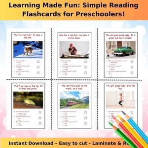 Printable Reading Flashcards for Preschoolers | 30 Fun Stories With ...