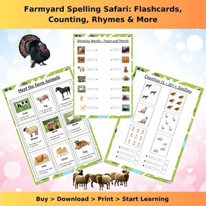 Farm Animal Spelling Activities for Preschool & Kindergarten ...