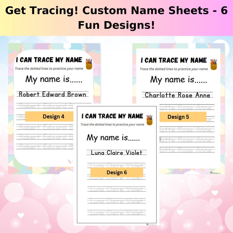 Personalized Name Tracing Workbook | Custom Handwriting Practice for ...