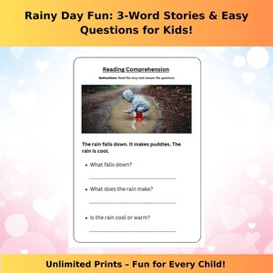 Printable Preschool Reading Comprehension Ebook | Fun Learning for ...