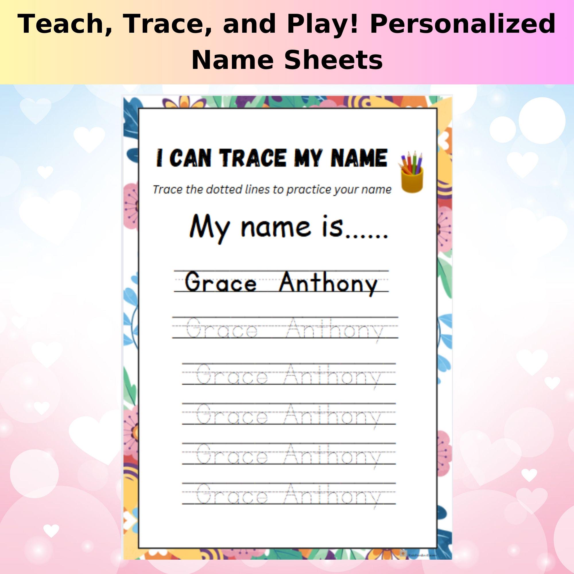 Personalized Name Tracing Workbook | Custom Handwriting Practice for ...