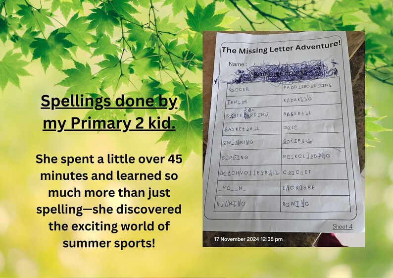 20 Fun Spelling Worksheets for Kids - Fill in the Blank Activities for ...