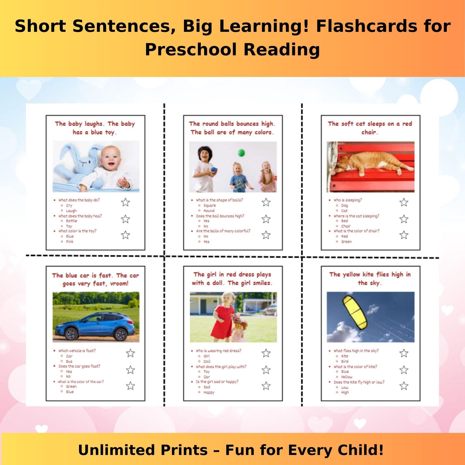 Printable Reading Flashcards for Preschoolers | 30 Fun Stories With ...