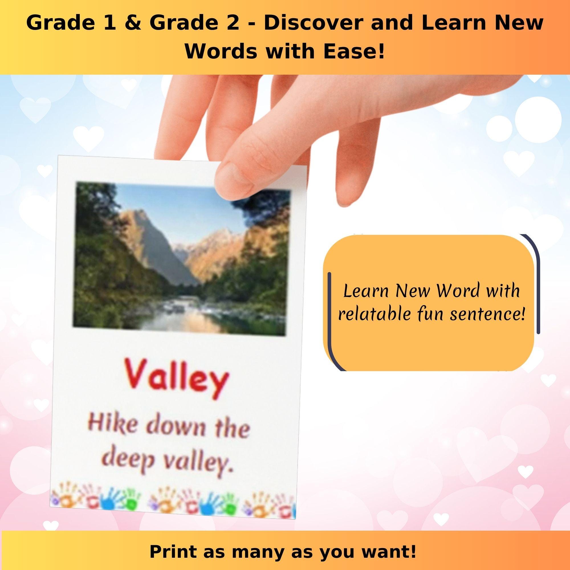 Kindergarten and Grade 1 Vocabulary Flashcards | 150 Fun Word Building ...