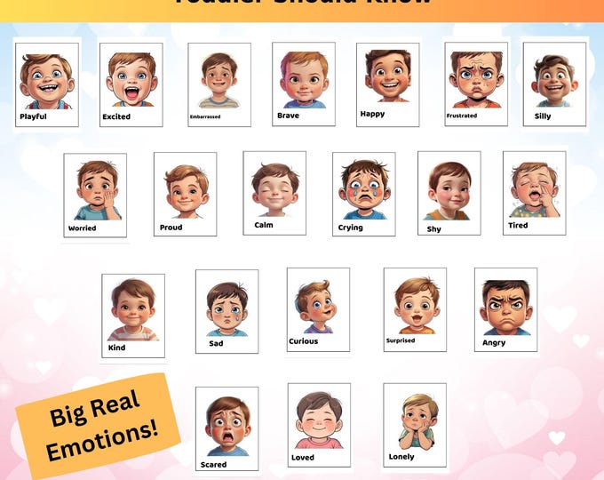 Find a Pair Emotions Puzzles - Printable Emotion Matching Cards ...