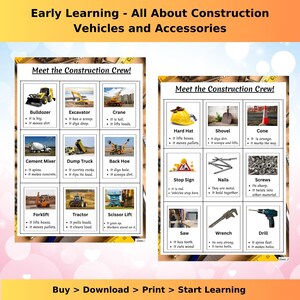 Kindergarten Construction Vehicles Spelling Worksheets | ESL Printable ...