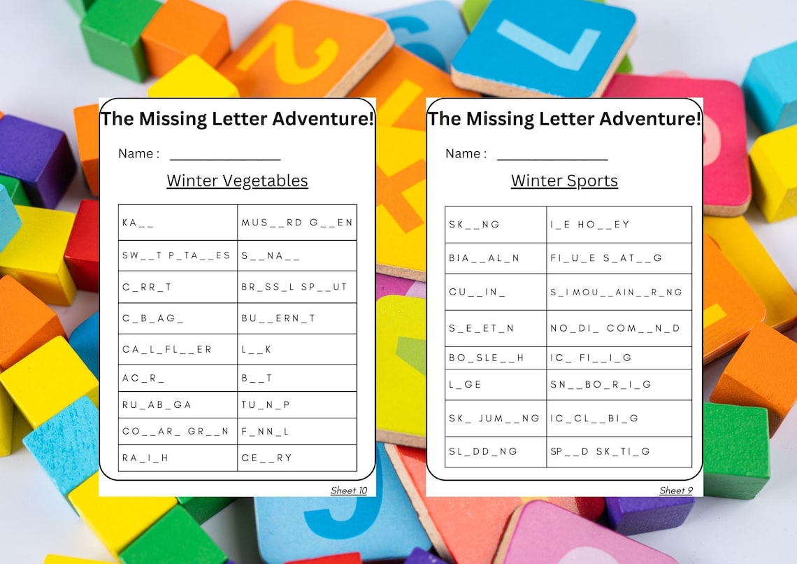 20 Fun Spelling Worksheets for Kids Fill in the Blank Activities for ...