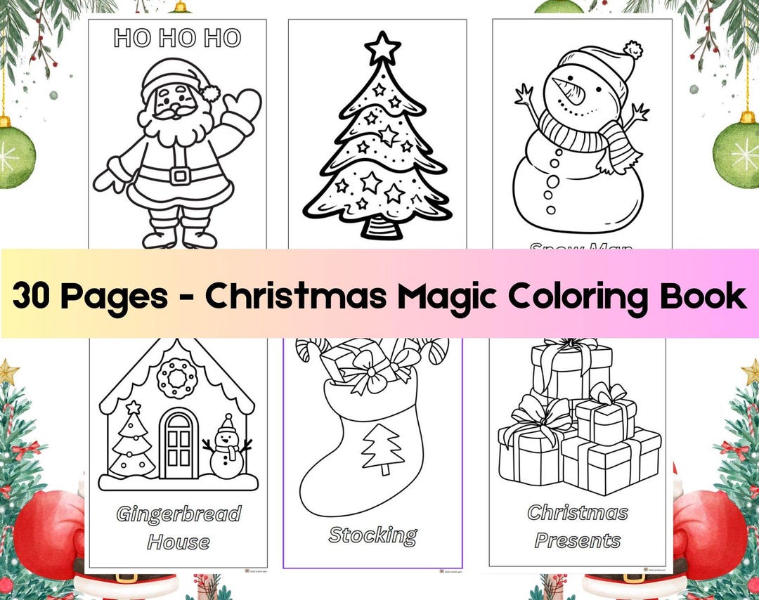 Easy Christmas Coloring Pages for Kids - Printable Christmas Activities ...