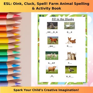 Farm Animal Spelling Activities for Preschool & Kindergarten ...