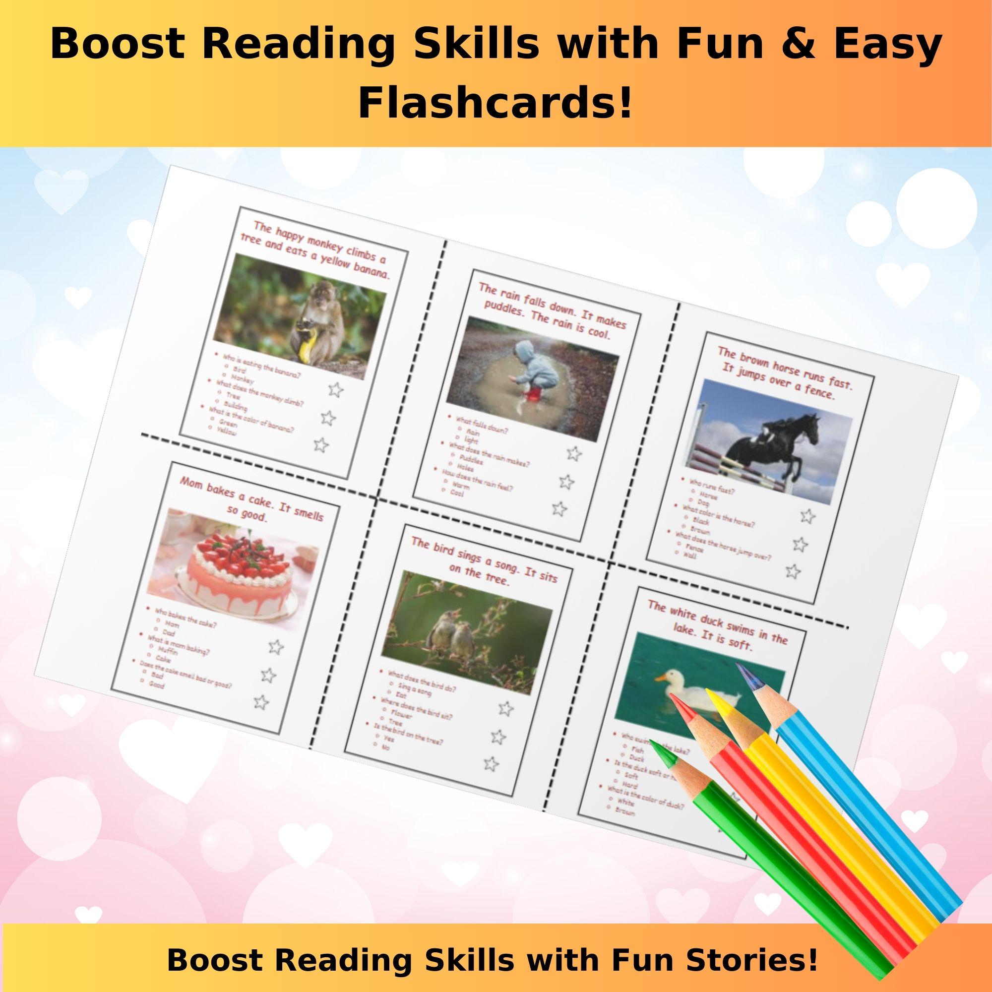 Printable Reading Flashcards for Preschoolers | 30 Fun Stories With ...