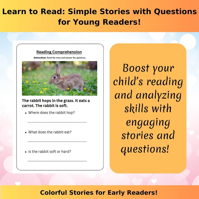 Printable Preschool Reading Comprehension Ebook | Fun Learning for ...