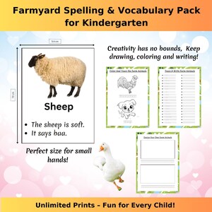Farm Animal Spelling Activities for Preschool & Kindergarten ...