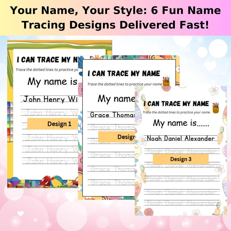 Personalized Name Tracing Workbook | Custom Handwriting Practice for ...