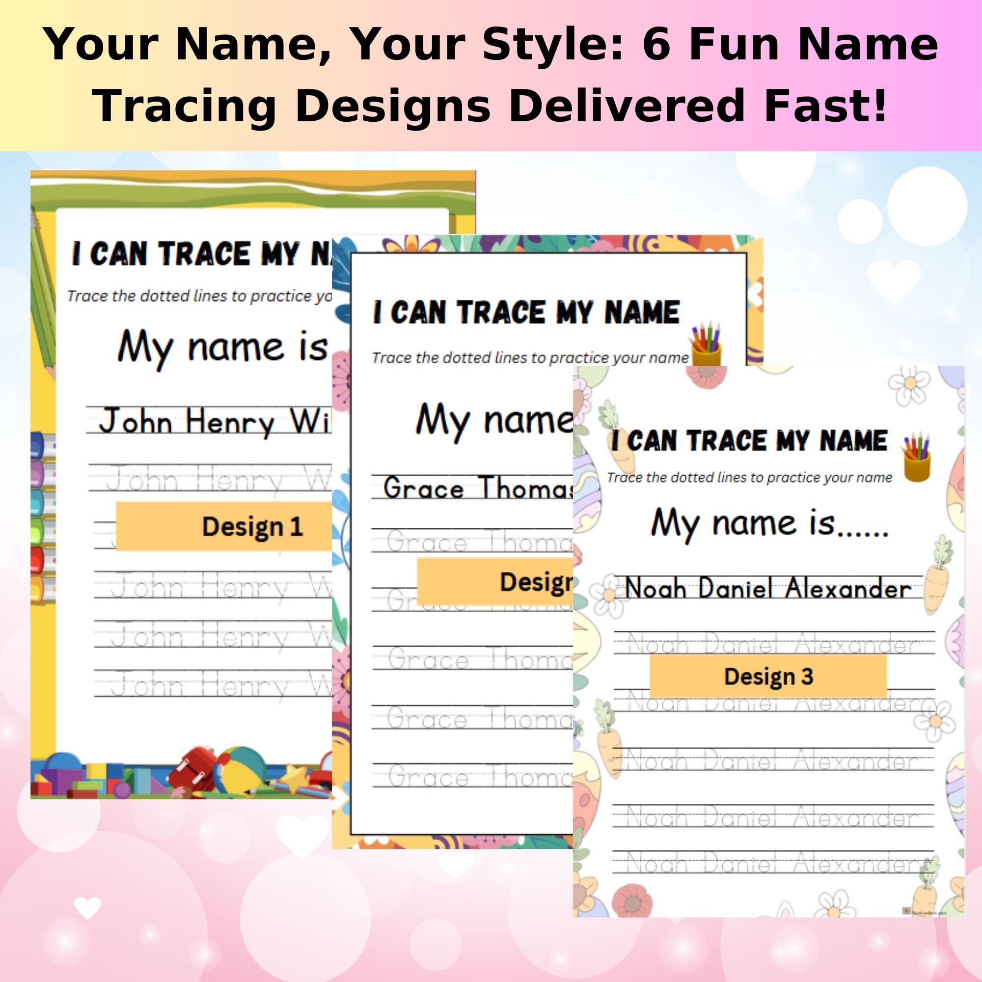 Personalized Name Tracing Workbook | Custom Handwriting Practice for ...