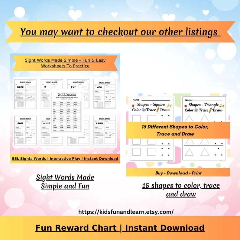 Personalized Weekly Reward Chart | Printable DIY Kids Routine Chart | 5 ...