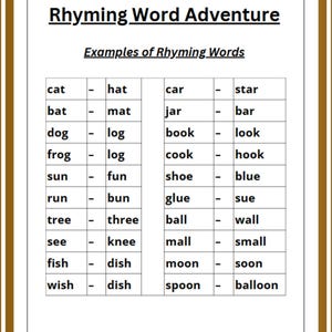 Fun Rhyming & Sight Word Activities for Educational Fun! Preschool ...