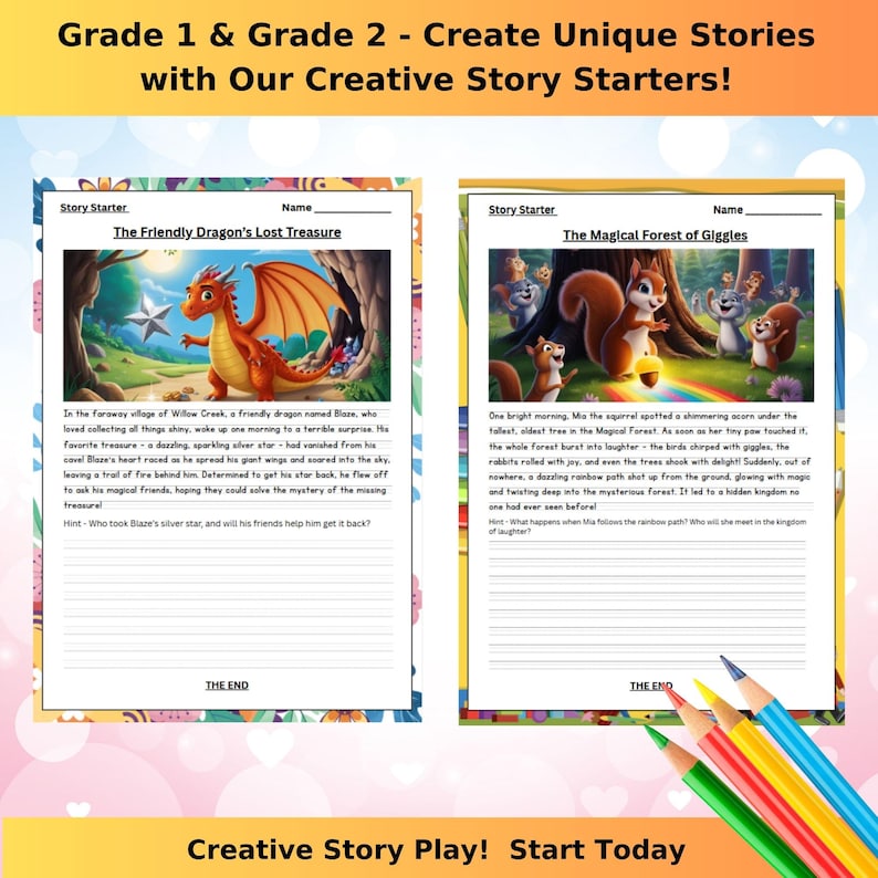 Grade 1, Grade 2 Fantasy Story Starter | Creative Writing | Build ...