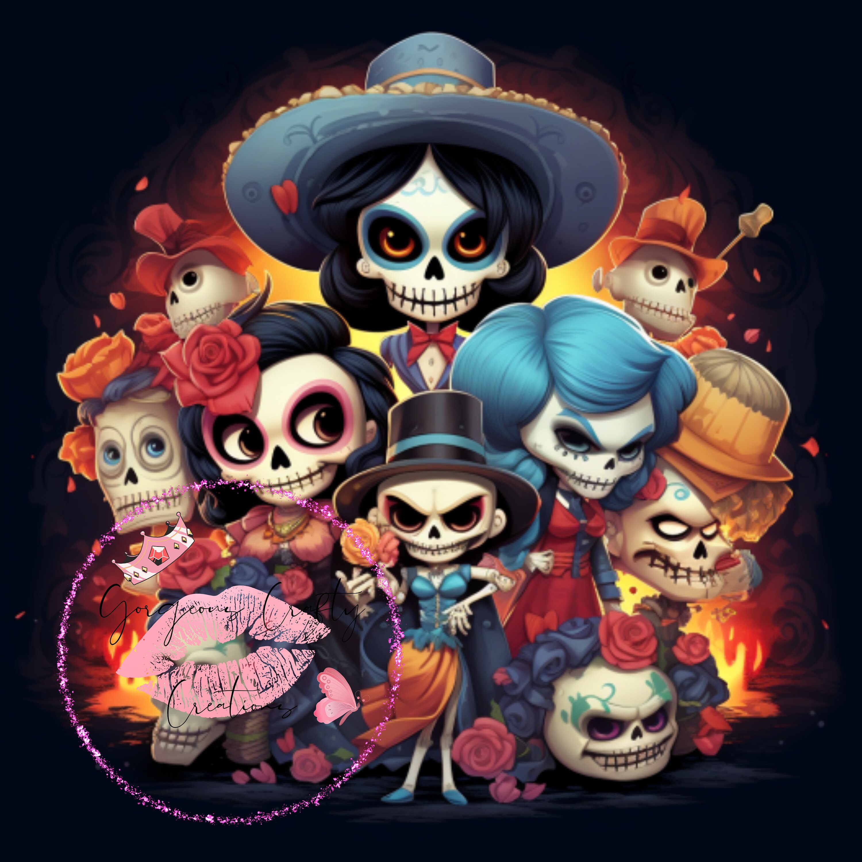 Evil Family Portrait Bundle| Mexican Sublimation Image Design and DTF ...